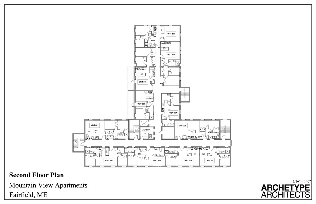 Floor and unit plans – Mountain View Apartments in Fairfield, Maine